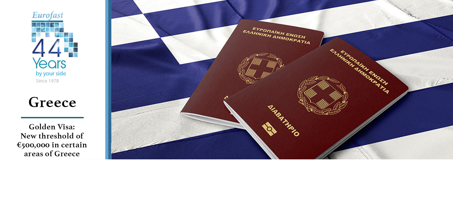 Golden Visa: New threshold of €500,000 in certain areas of Greece ...